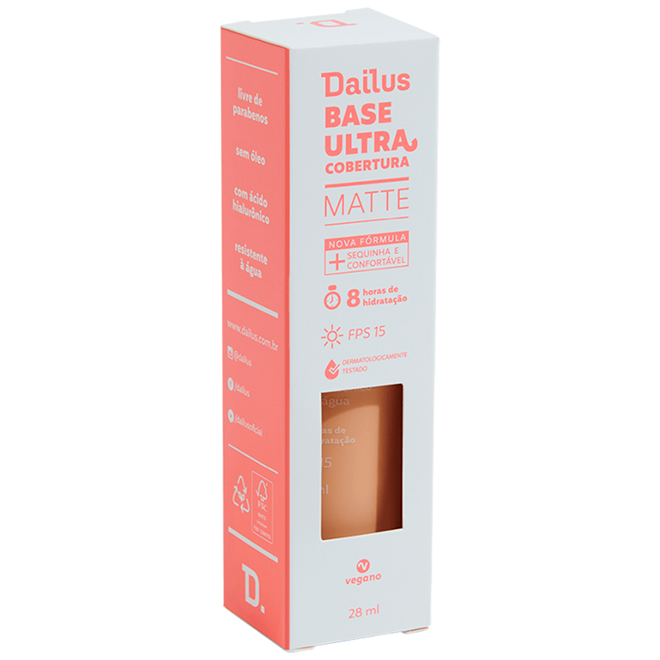 BASE LIQUIDA DAILUS ULTRACOBERTURA D6 MEDIO - Base Líquida Dailus Ultracobertura D6 Médio ...