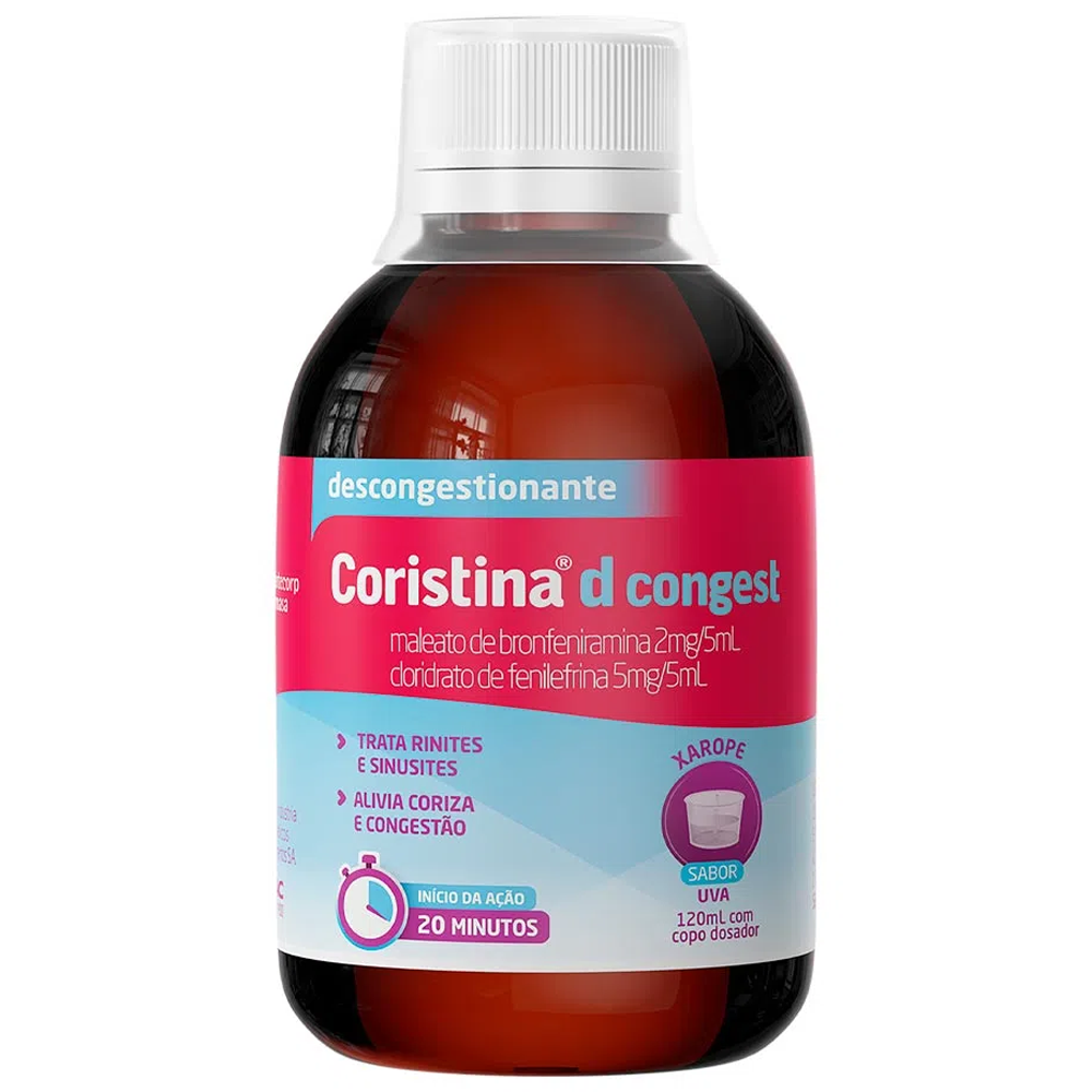 CORISTINA D CONGEST XAROPE 120ML HYPERA - Coristina D Congest Xarope ...